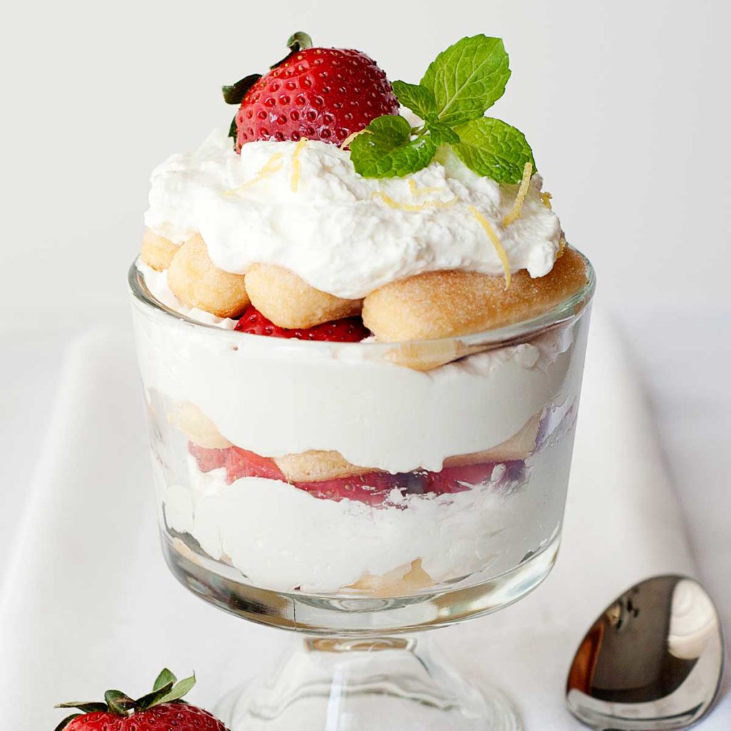 Strawberry Trifle with Lady Fingers