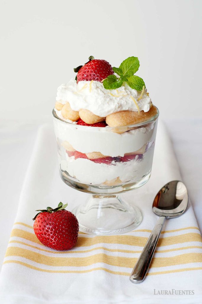 Strawberry Trifle with Lady Fingers | Laura Fuentes