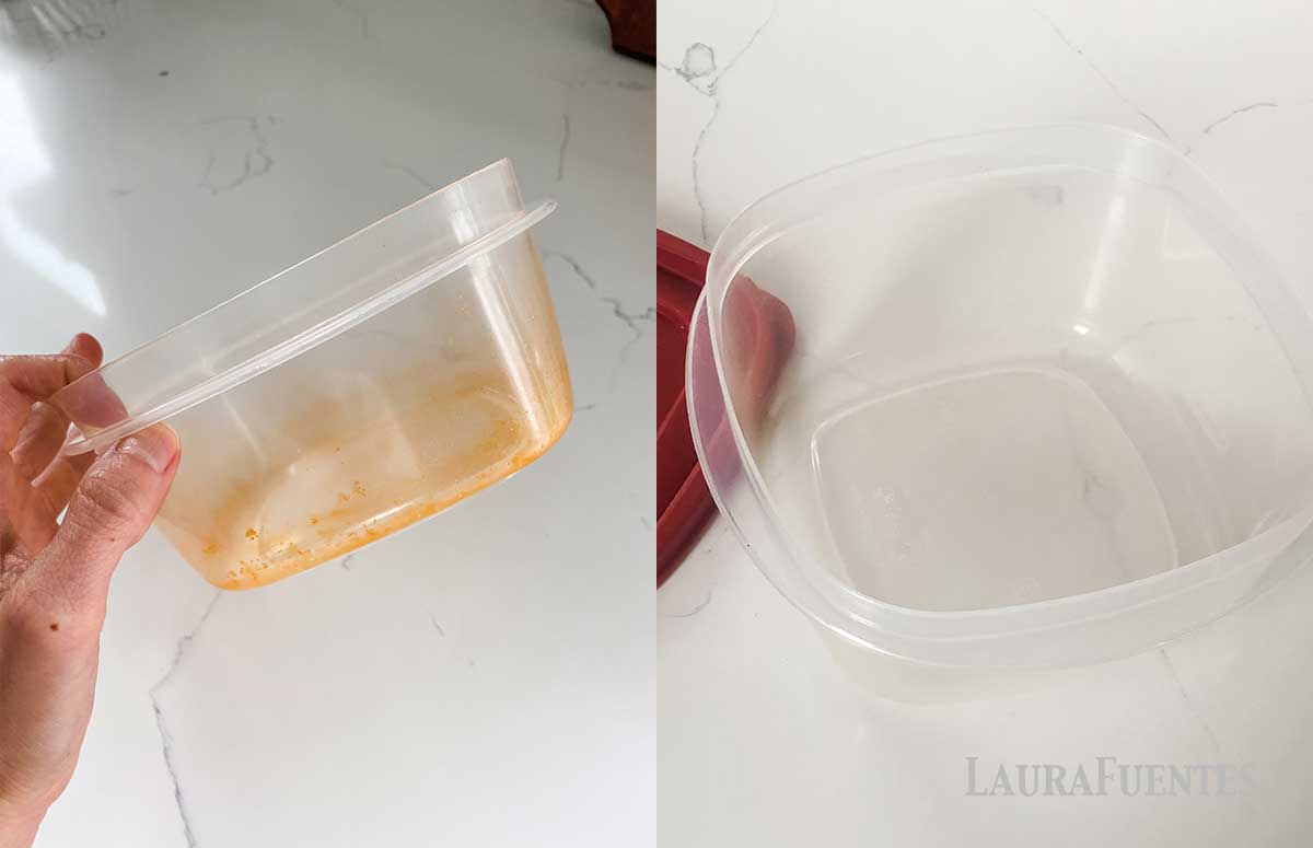 How to Remove Stains from Plastic Containers | Laura Fuentes