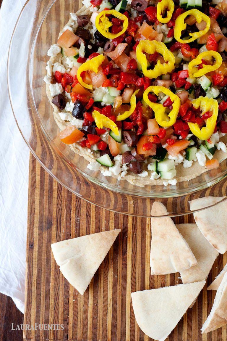 Easy 7 Layer Greek Hummus Dip Recipe