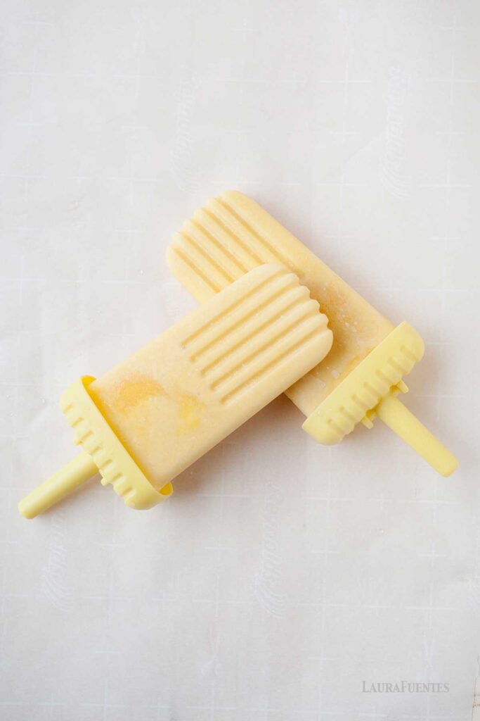 Easy Mango Coconut Freeze Popsicles | Laura Fuentes