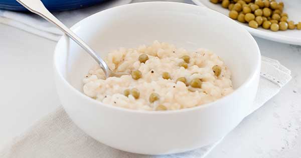 Pea and Parmesan Risotto in the Oven | Laura Fuentes