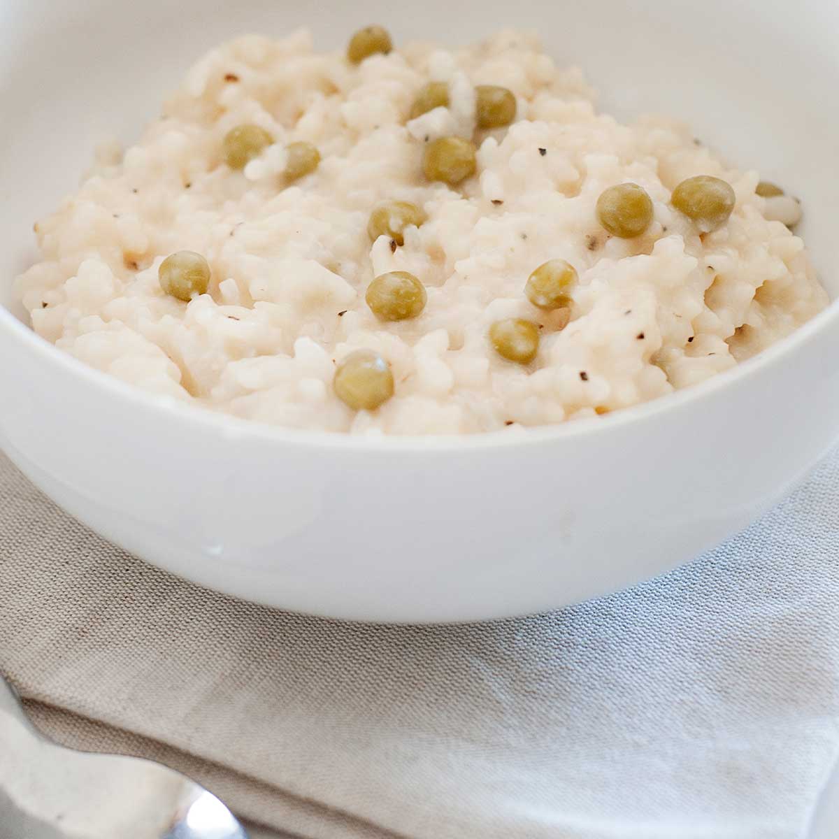 Pea and Parmesan Risotto in the Oven | Laura Fuentes