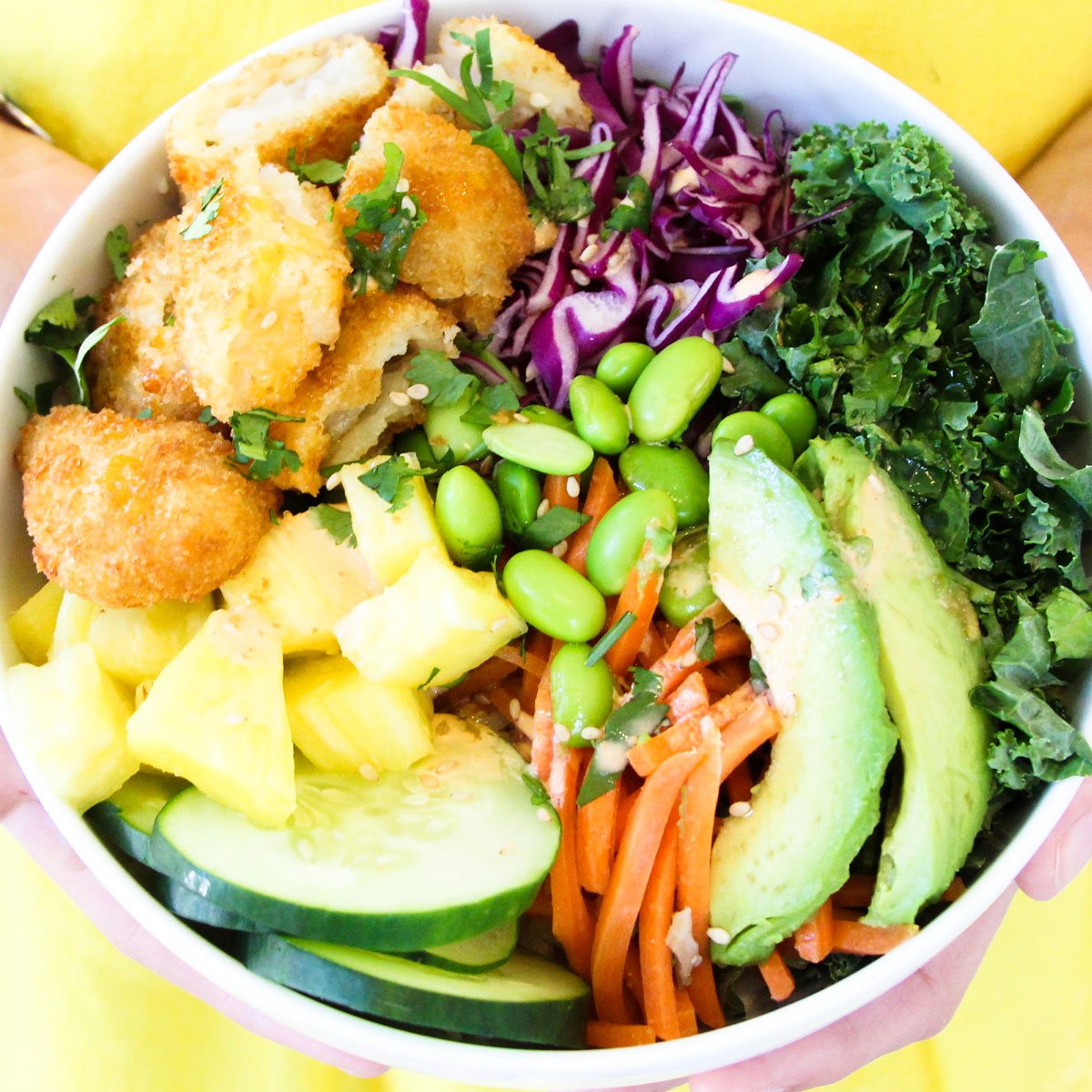 Crunchy Breaded Fish Bowls Recipe | Laura Fuentes