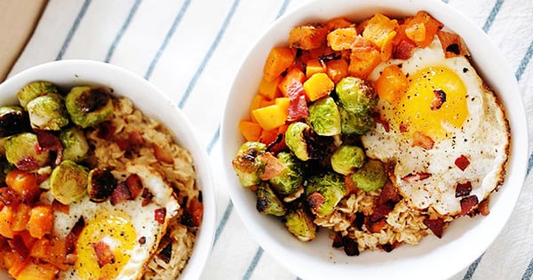 Dinner Oatmeal with Roasted Vegetables | Laura Fuentes