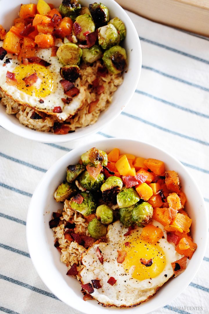 Dinner Oatmeal with Roasted Vegetables | Laura Fuentes