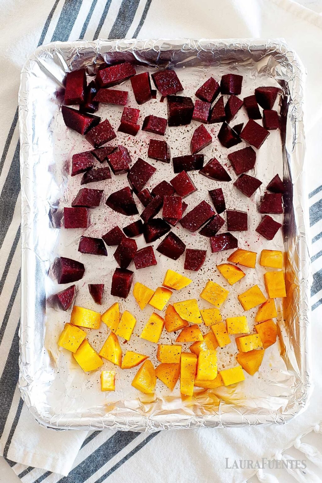 Simple Oven Roasted Diced Beets | Laura Fuentes