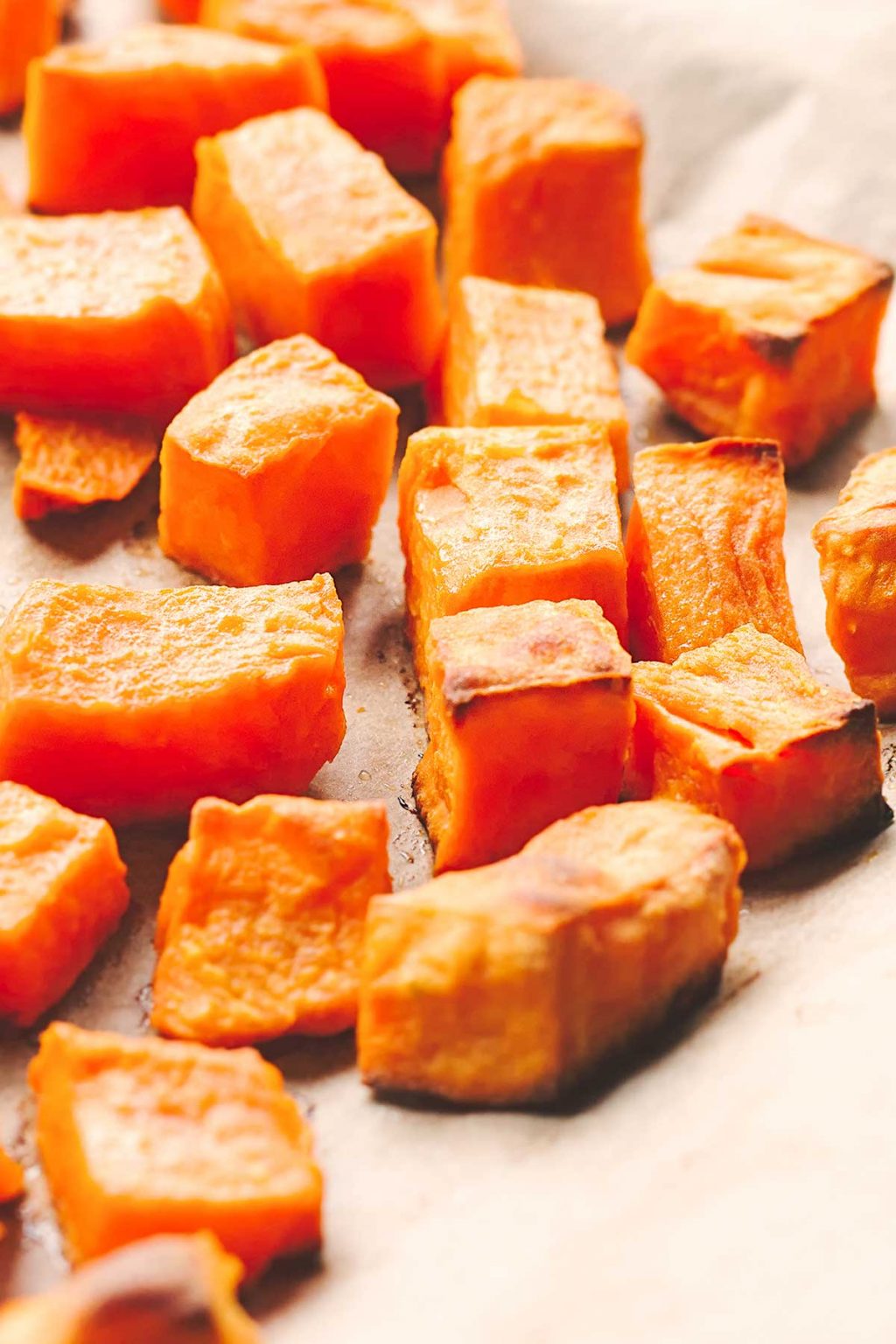 Crispy Roasted Sweet Potato Cubes | Laura Fuentes