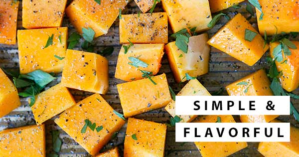 Roasted Butternut Squash Cubes