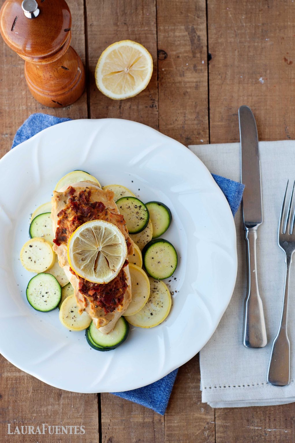Juicy Baked Hummus Chicken | Laura Fuentes