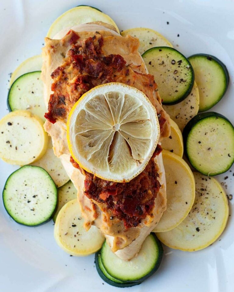 Juicy Baked Hummus Chicken
