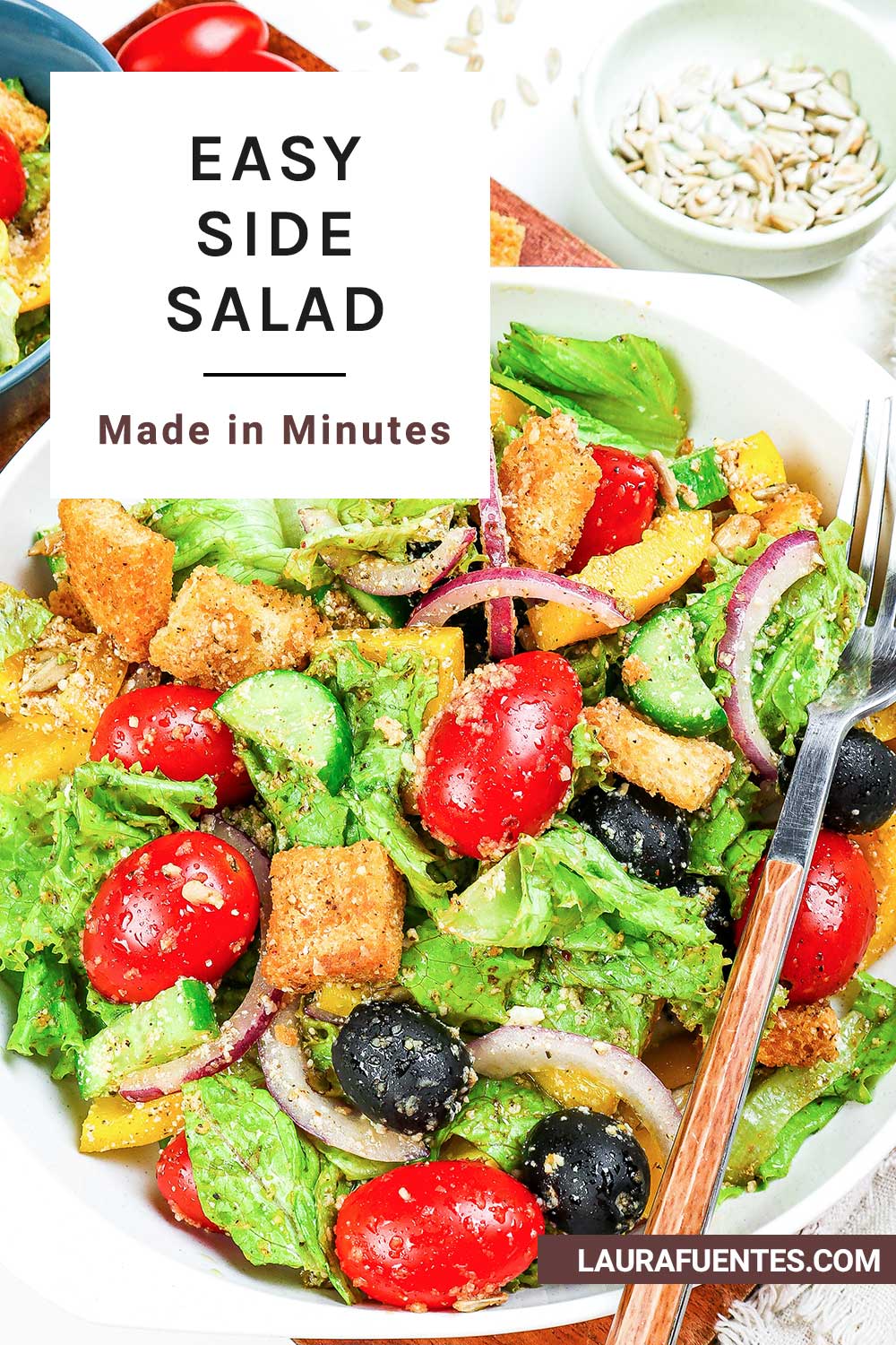 Easy Everyday Side Salad | Laura Fuentes