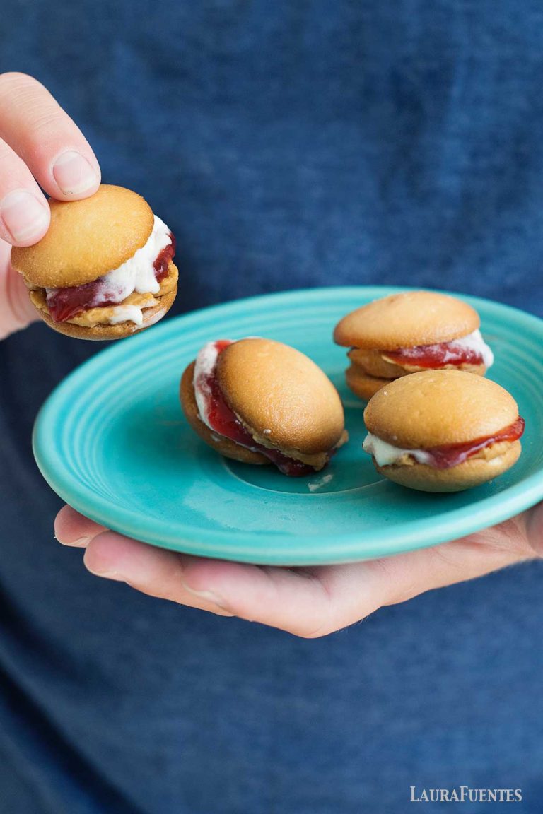 PB&J Mini Ice Cream Sandwiches | Laura Fuentes