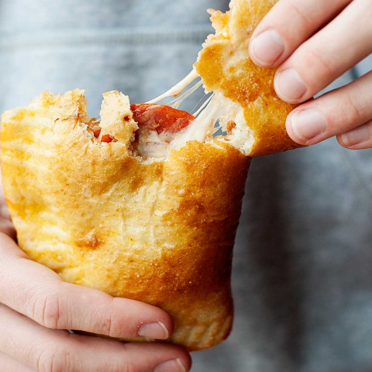 Homemade Pepperoni Calzone Pizza Pockets - Laura Fuentes