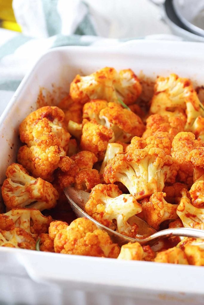 Easy & Healthy Spicy Roasted Cauliflower | Laura Fuentes