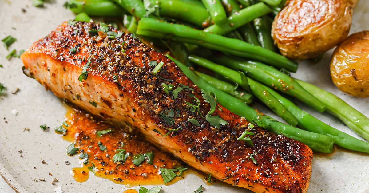 Spicy Pan Seared Cajun Salmon | Laura Fuentes