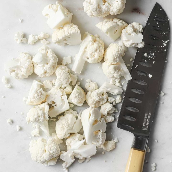 How to Cut Cauliflower into Florets (less waste!) | Laura Fuentes