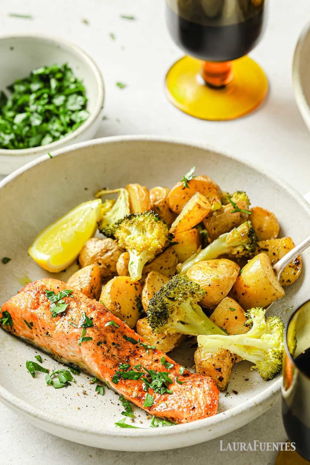 Cajun Baked Salmon & Potatoes