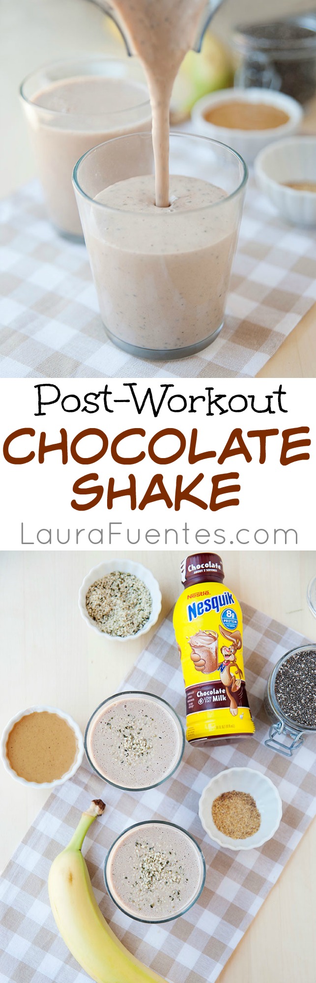 Post Workout Chocolate Shake for Kids and Teens | Laura Fuentes