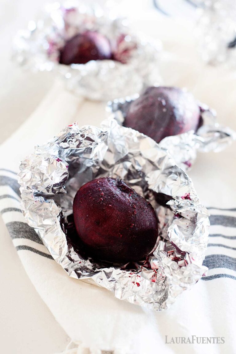Whole Roasted Beets in Foil {Easy Peel} | Laura Fuentes