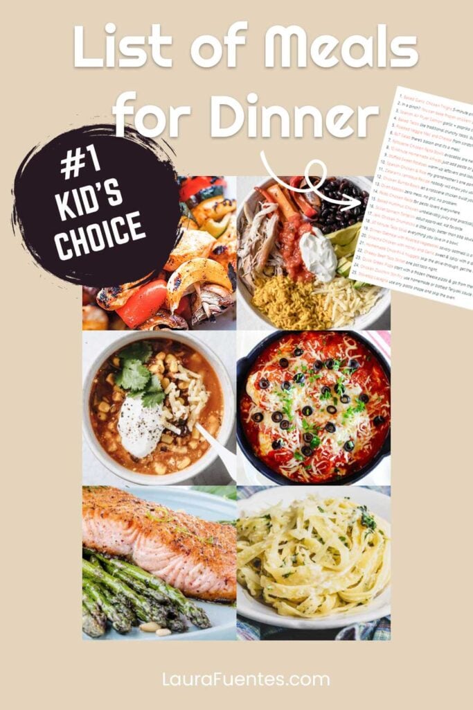 List of Meals for Dinner Every Parent Should Have | Laura Fuentes