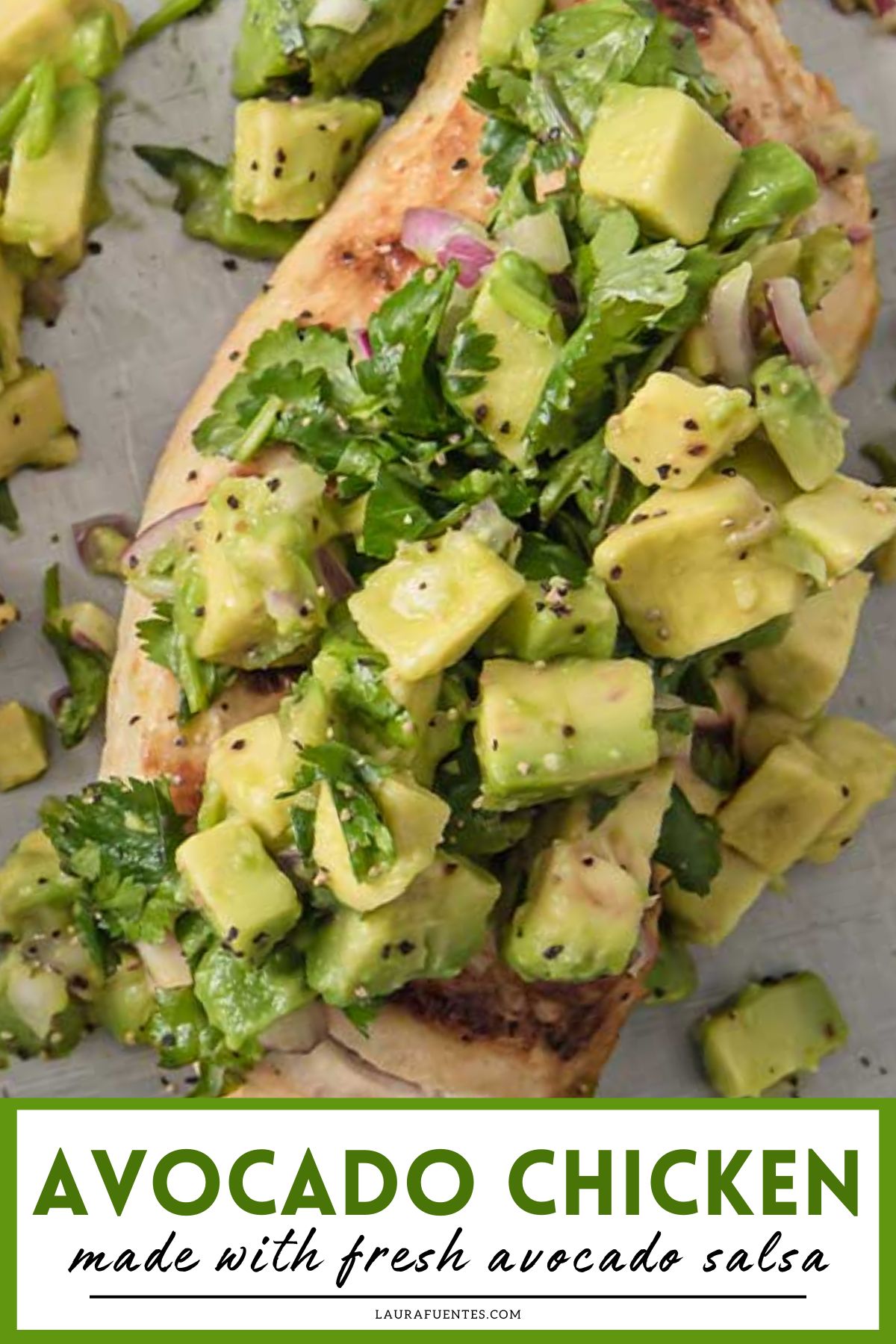Baked Avocado Chicken with Cilantro Lime
