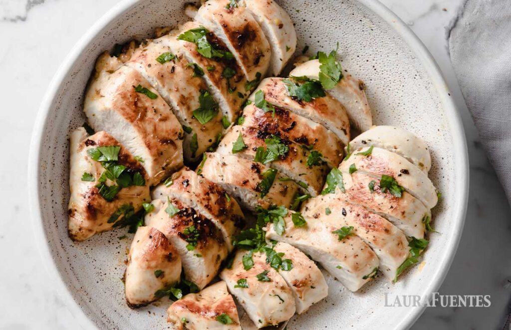How to Cook Frozen Chicken Breasts in a Pan | Laura Fuentes