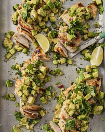 Baked Avocado Chicken with Cilantro Lime