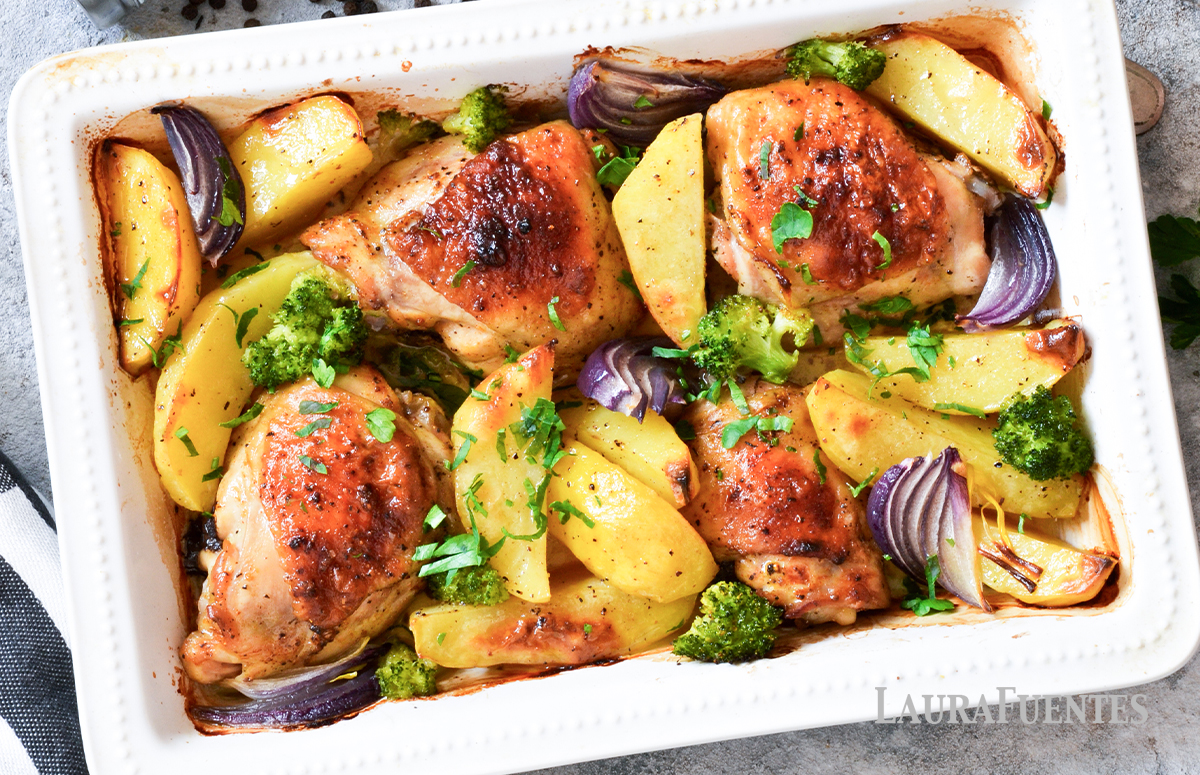 Roasted Chicken Pieces with Potatoes