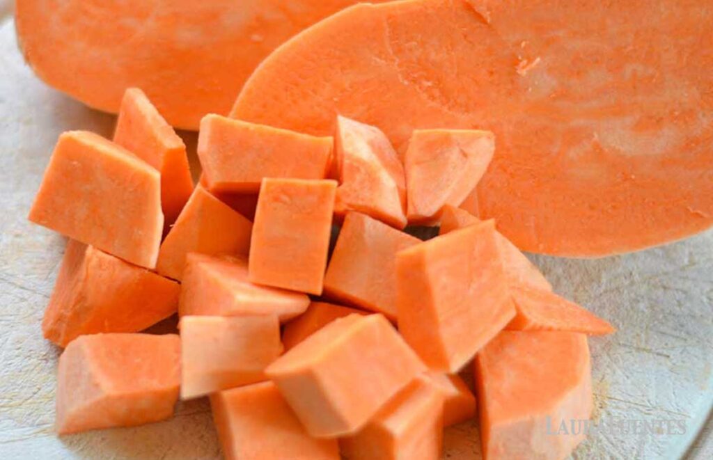 Air Fryer Sweet Potato Cubes | Laura Fuentes