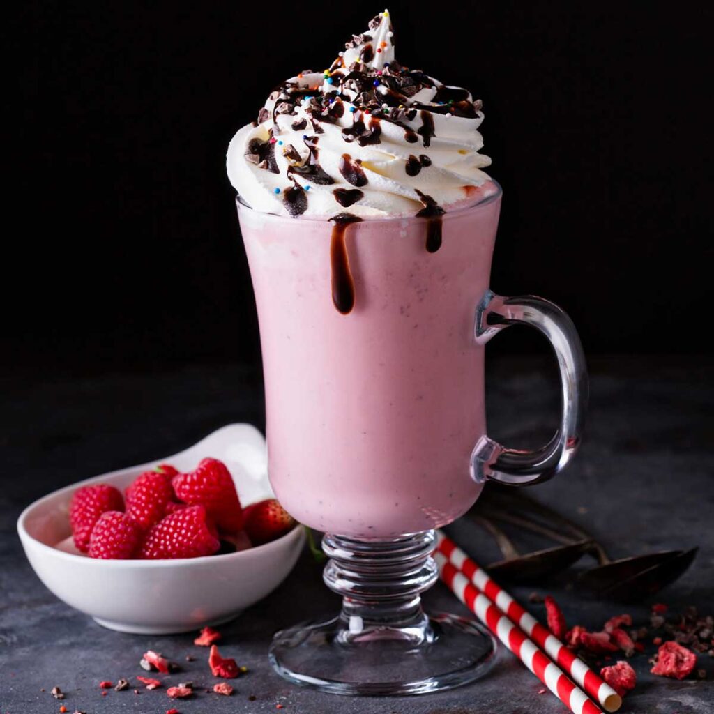 Raspberry Hot Chocolate with Real Fruit
