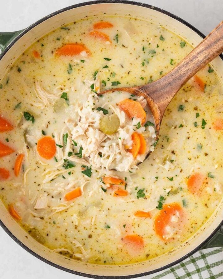Creamy Chicken and Rice Soup {Grandma's Recipe}